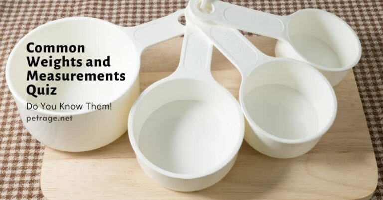 Common Weights and Measurements Quiz - PETRAGE